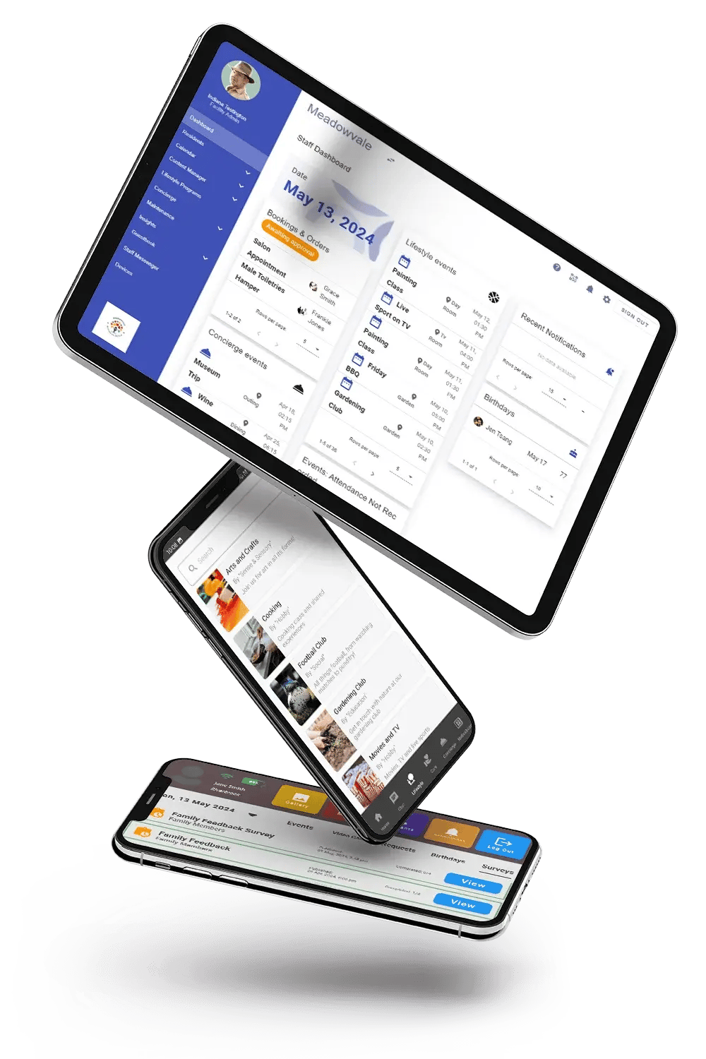 Care home digital signage | Person Centred Software